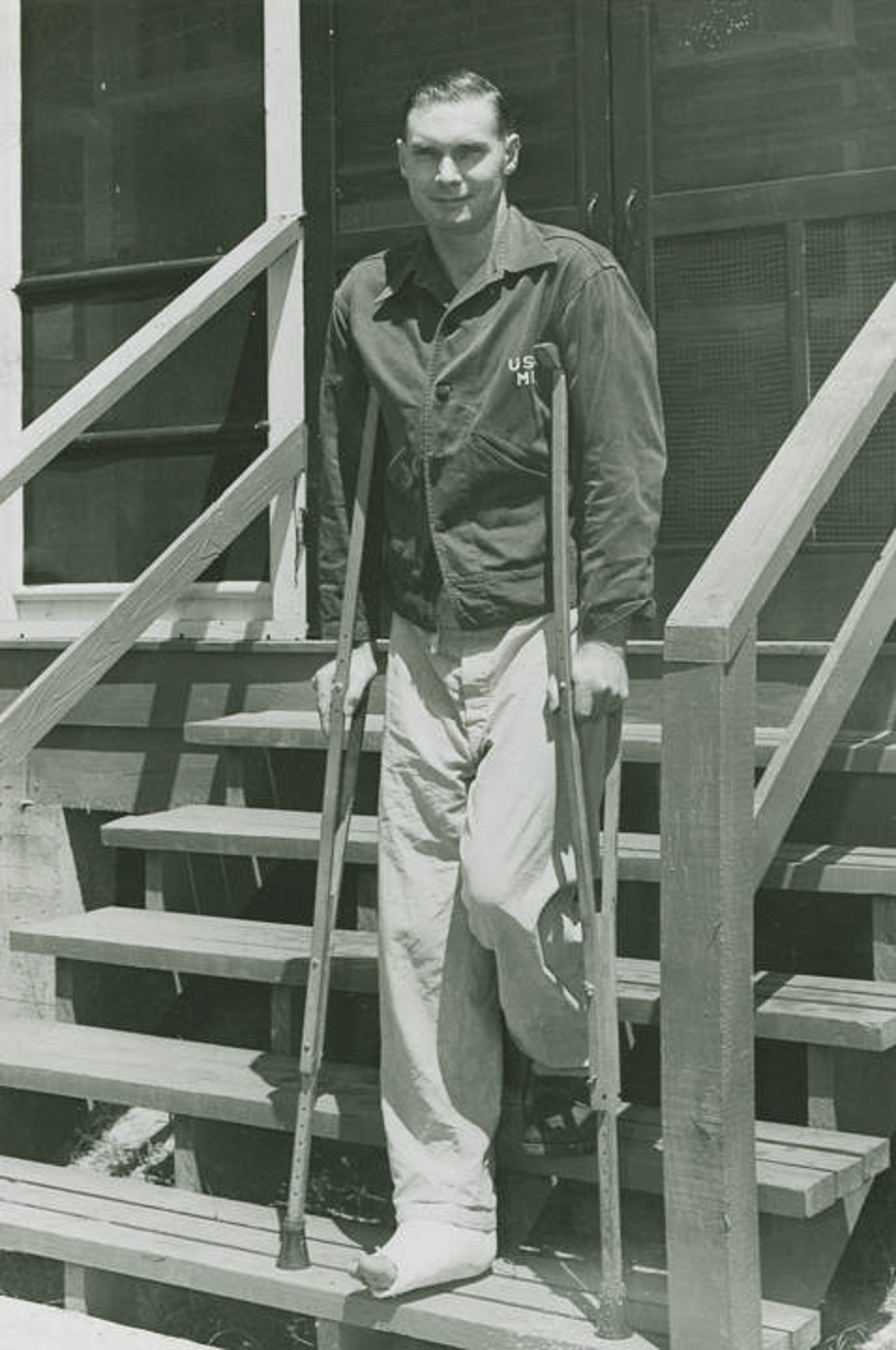 Photographs of wounded World War II veterans in 1945 at Northington ...